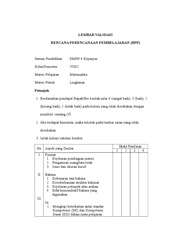 Lembar Validasi | PDF | Seni | Komputer