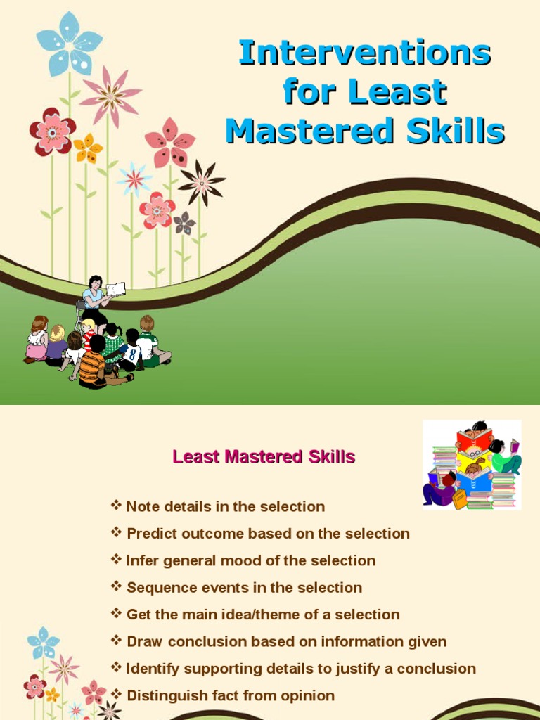 Intervention Strategies for Mastered Skills | PDF | Reading ...