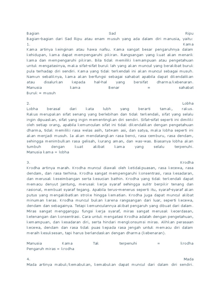 Bagian Sad Ripu | PDF