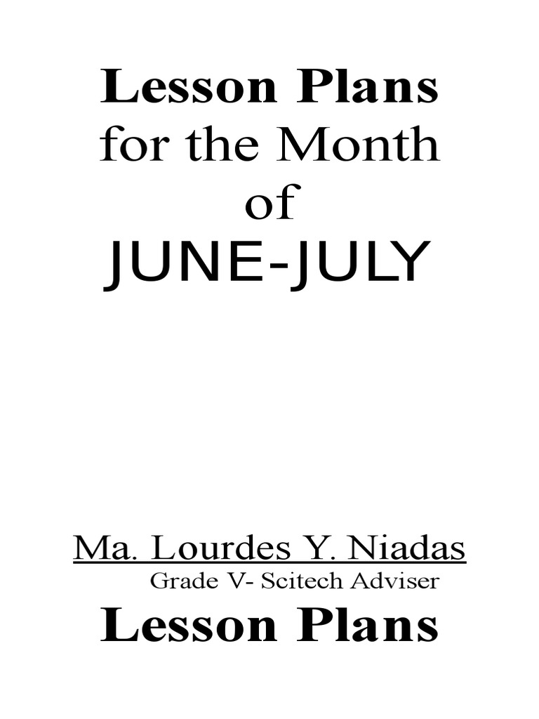 June-July: For The Month of | PDF