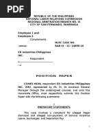 Position Paper Labor Case | PDF | Employment | Complaint
