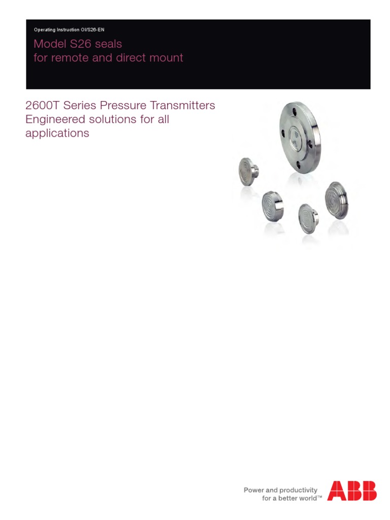 ABB 2600 Series-Seals | PDF | Pressure Measurement | Pressure