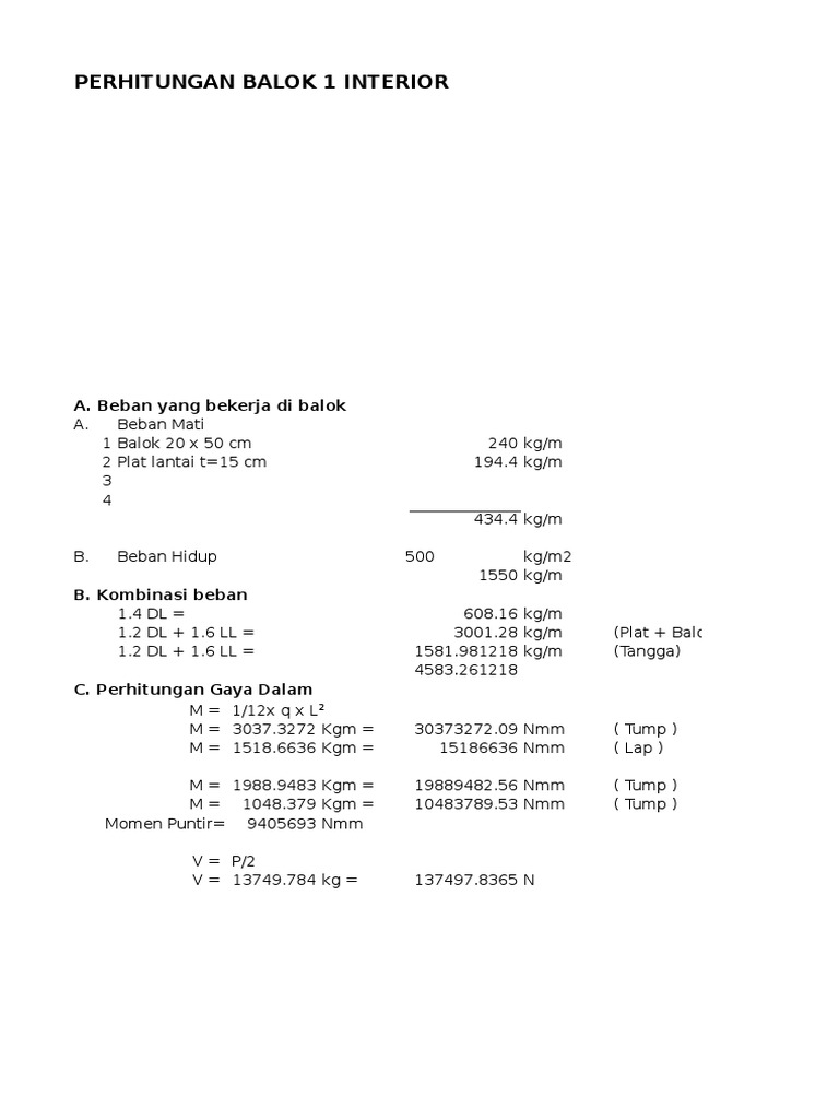 Balok Lift Beban 8500 KG | PDF