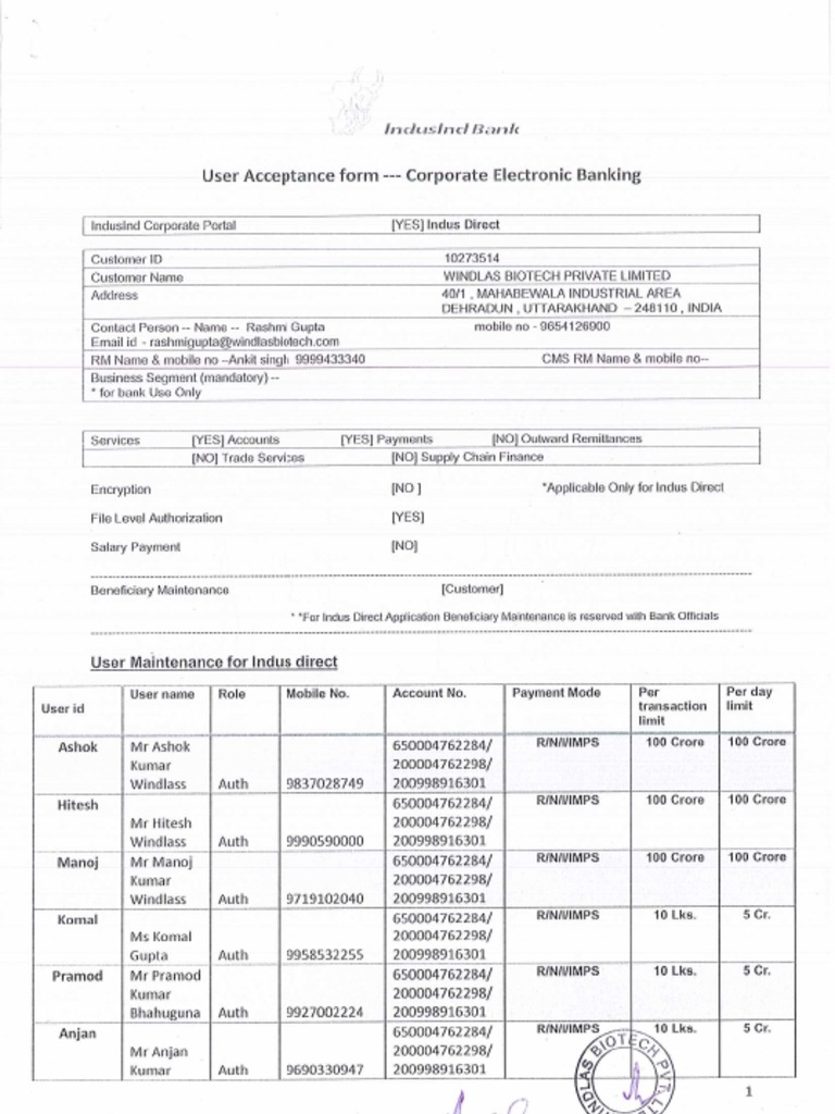 User Acceptance Form PDF | PDF