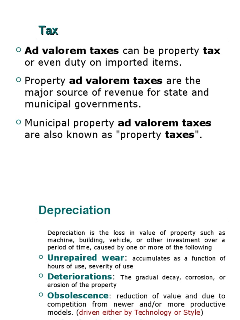 Ad Valorem Taxes Can Be Property Tax | PDF