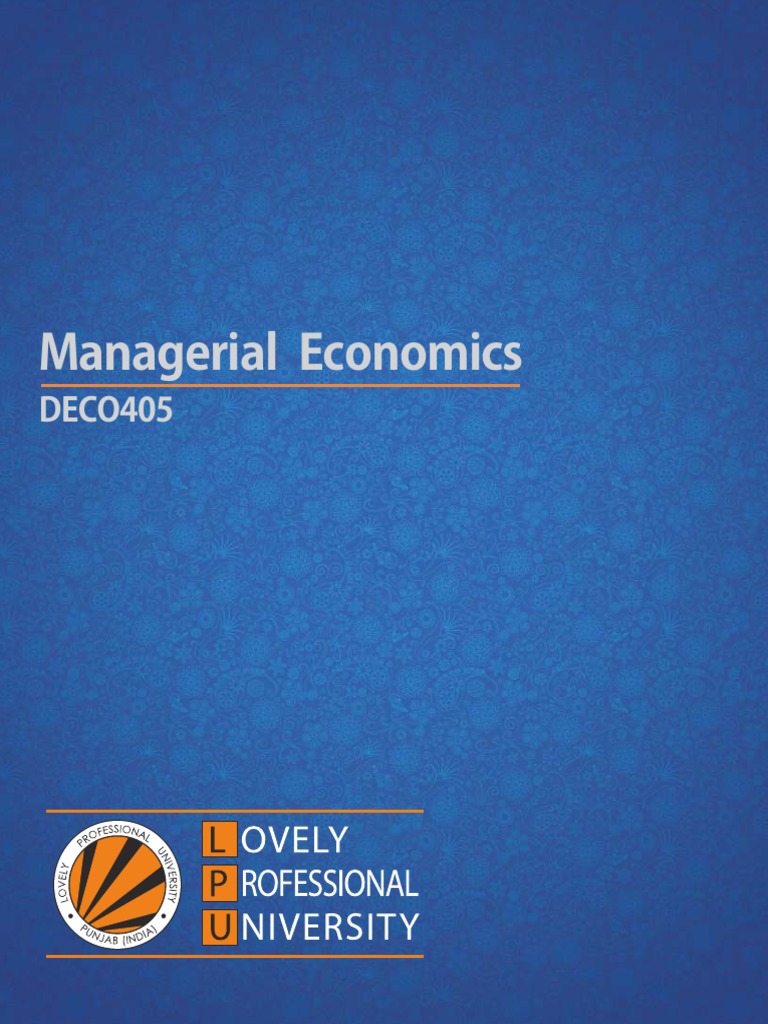 Managerial Economics | PDF