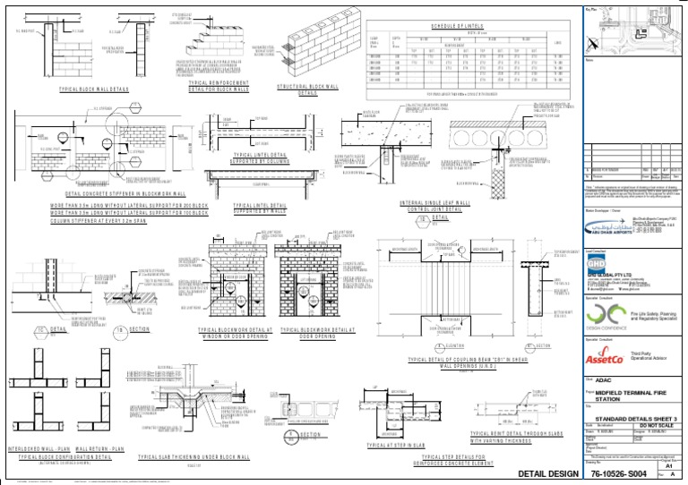 S004 76-10526-Detail Design: Typical Slab Thickening Under Block Wall ...