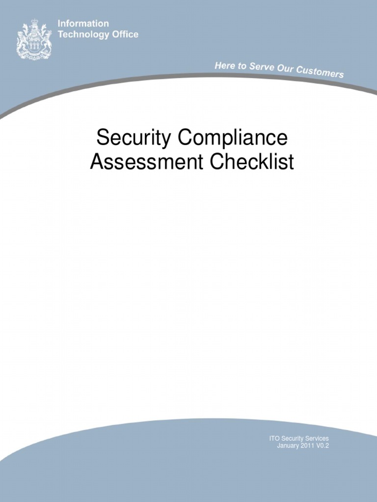Project Security Compliance Assessment Checklist | PDF | Computer ...