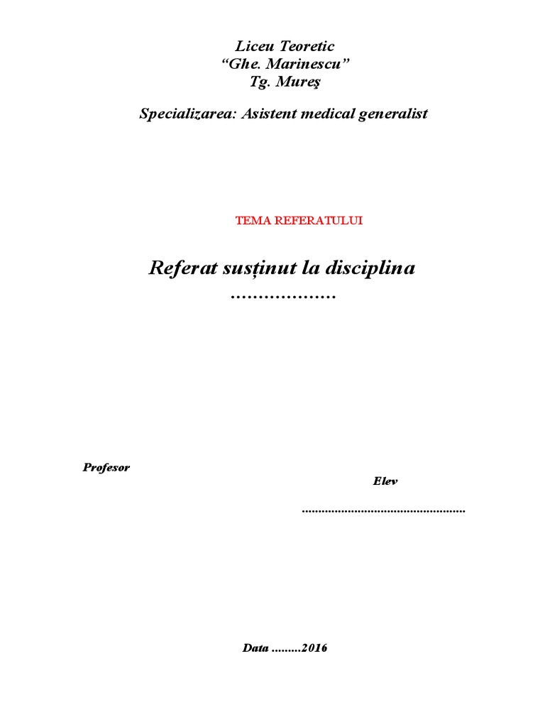 Model Pagina de Garda Referate