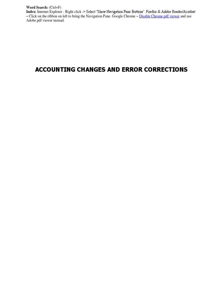 Accounting Changes and Error Corrections | PDF | Depreciation ...