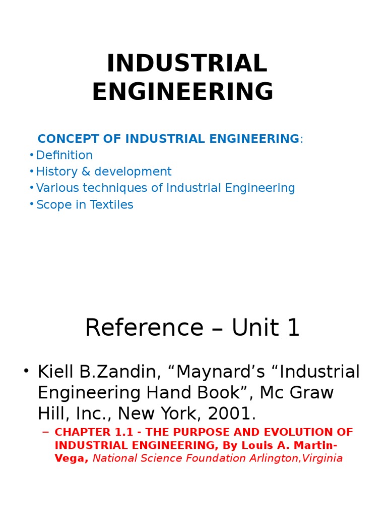 Concept of Industrial Engineering | PDF | Industrial Engineering ...