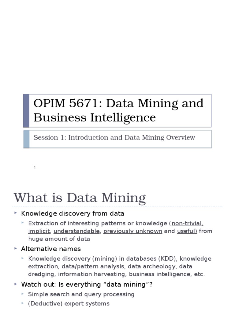 Data Mining Overview | PDF | Data Mining | Business Intelligence