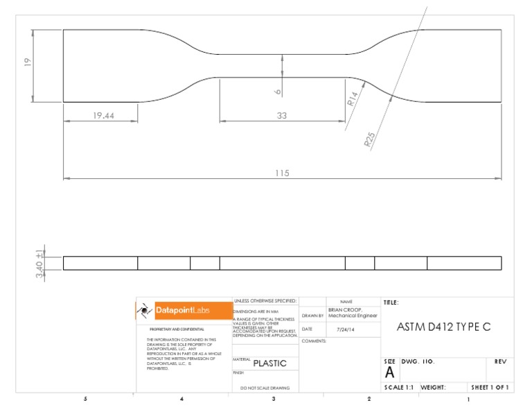 Astm d412 Typec | Materials | Building Engineering