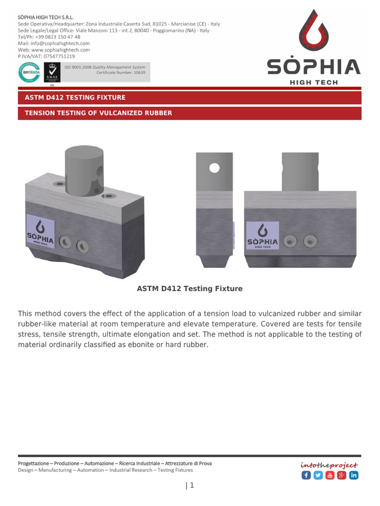 Astm D 412 Maquina | PDF | Ultimate Tensile Strength | Natural Rubber