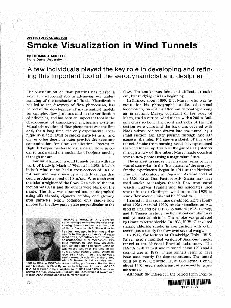Smoke Visual Zation in Wind Tunnels | PDF | Wind Tunnel | Aerodynamics