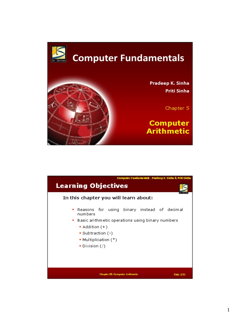 Computer Arithmetic Fundamentals | PDF | Division (Mathematics) | Subtraction
