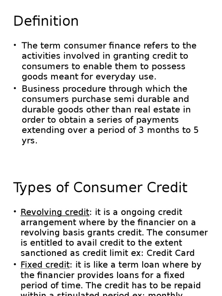 Chapter 3-Consumer Credit & Credit Cards | PDF | Credit (Finance ...