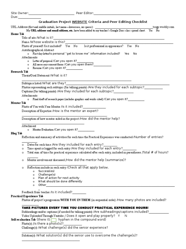 Website Criteria | PDF