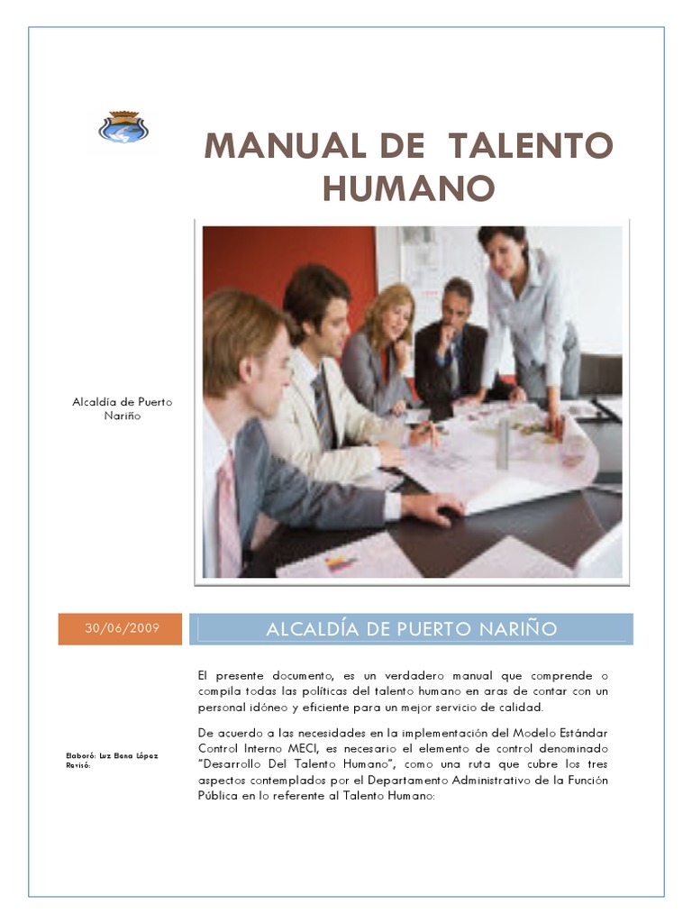 Manual de Talento Humano | Descargar gratis PDF | Recursos humanos | Planificación