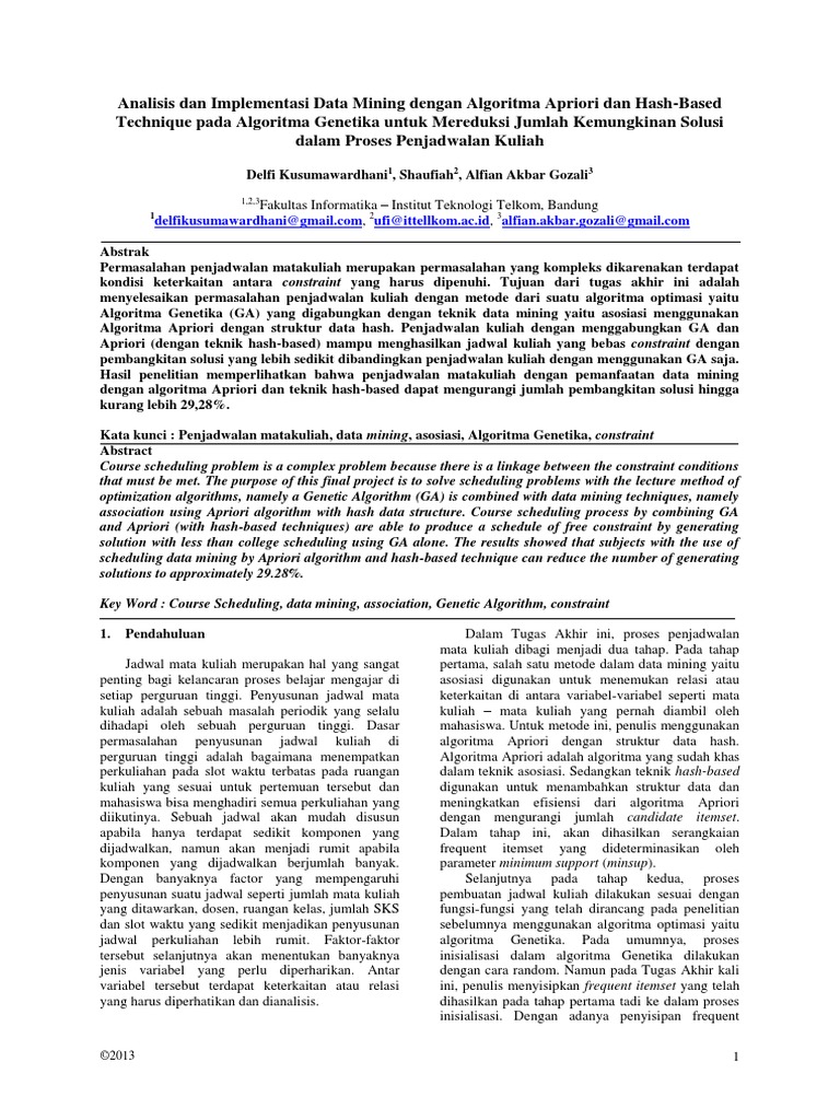 Analisis Dan Implementasi Data Mining Dengan Algoritma Apriori Dan Hash-Based Technique Pada ...