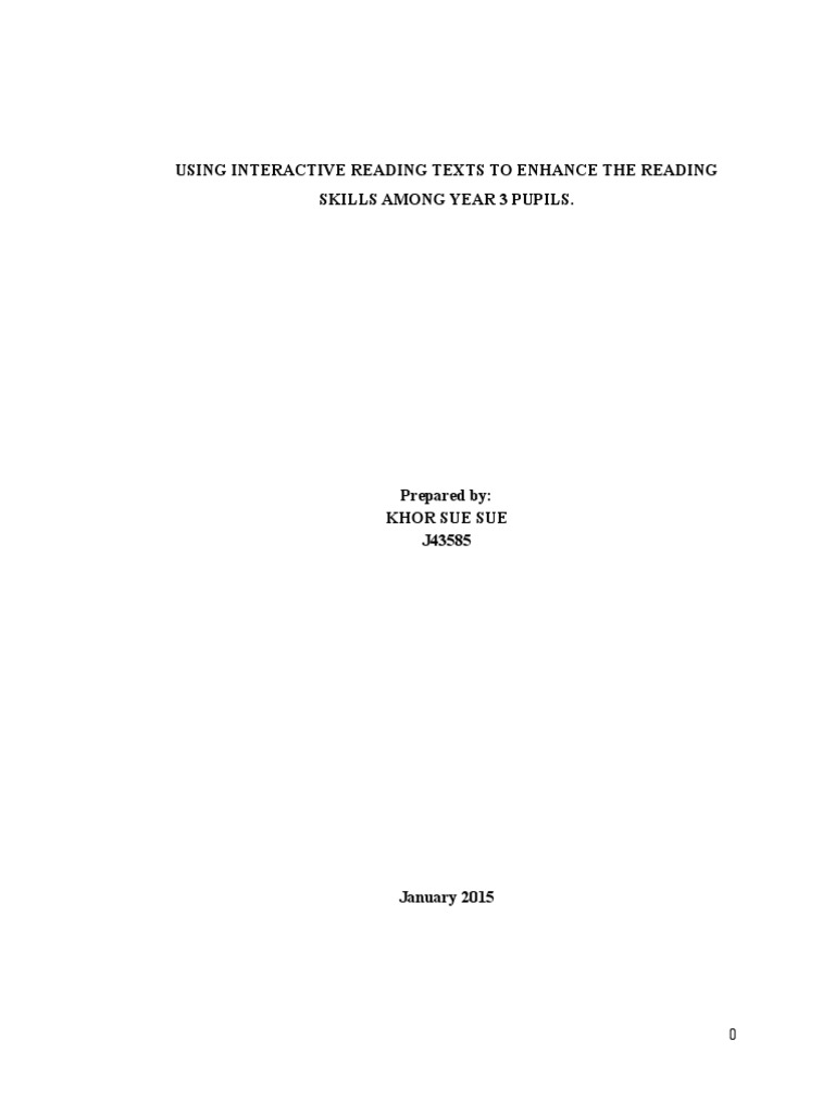 Thesis Yr3 Reading | PDF | Reading Comprehension | Reading (Process)