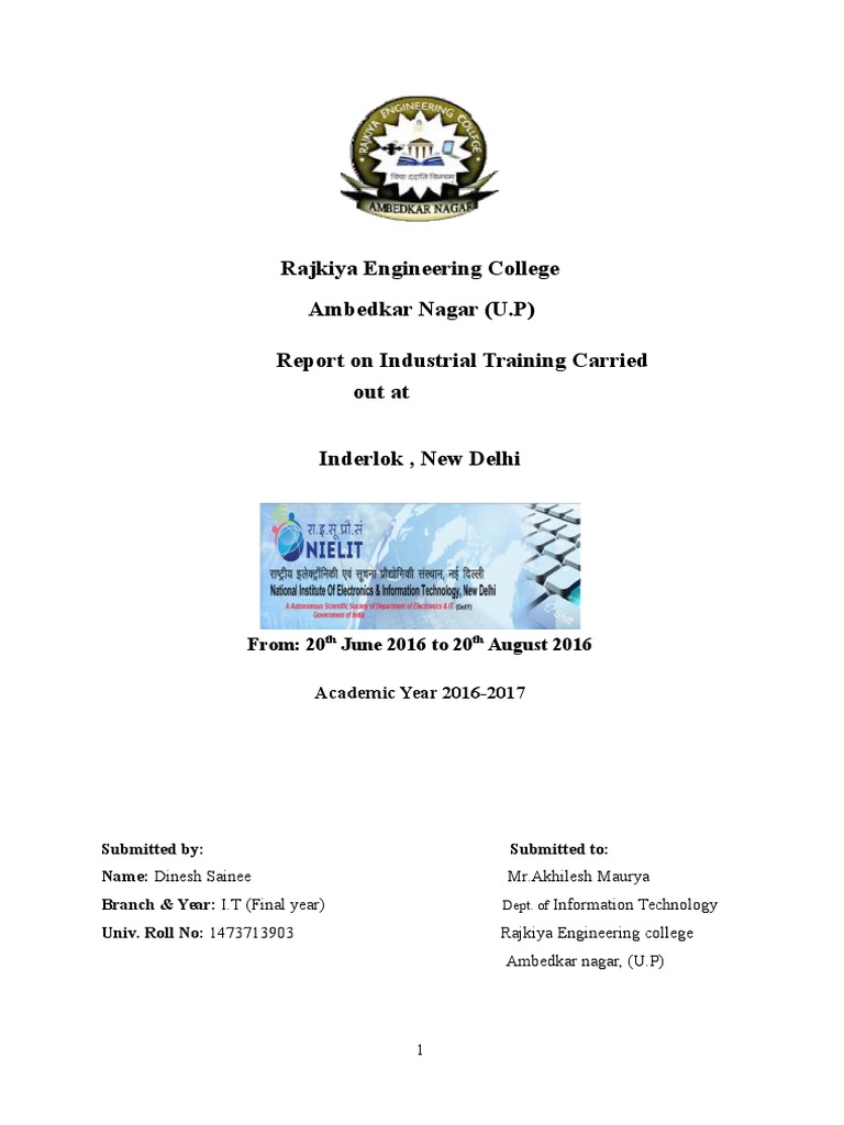 Industrial Training Report For Btech Information Technology On JAVA | Download Free PDF | Java ...