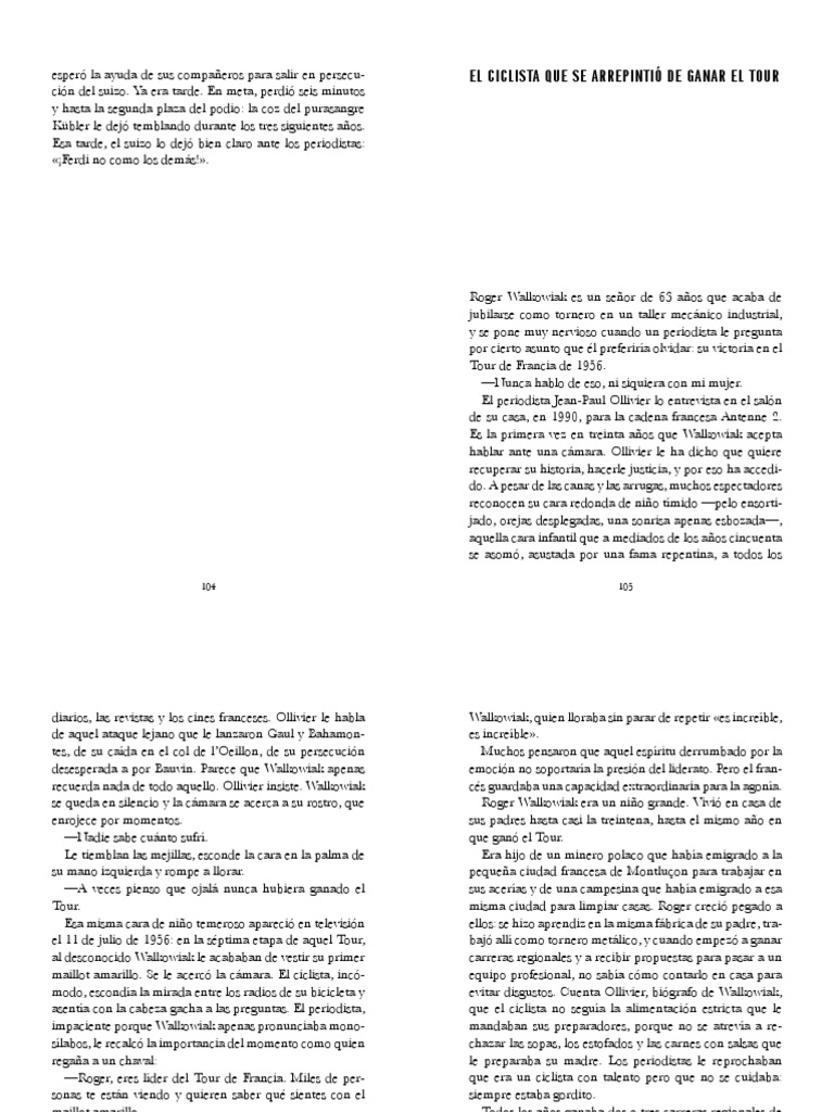 Plomo en Los Bolsillos-Roger Walkowiak | PDF | Carreras Uci Pro Tour ...
