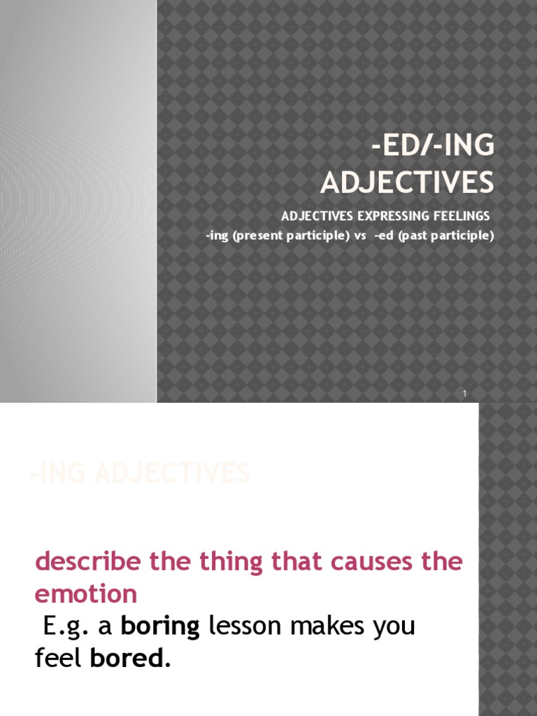 Adjectives Expressing Feelings: Understanding the Difference Between ...