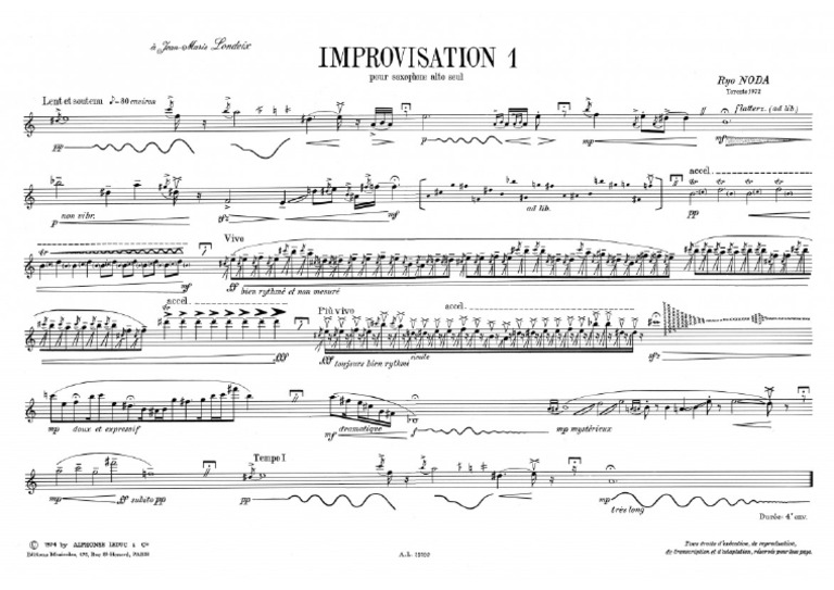 Ryo Noda Improvisation 1 PDF | PDF