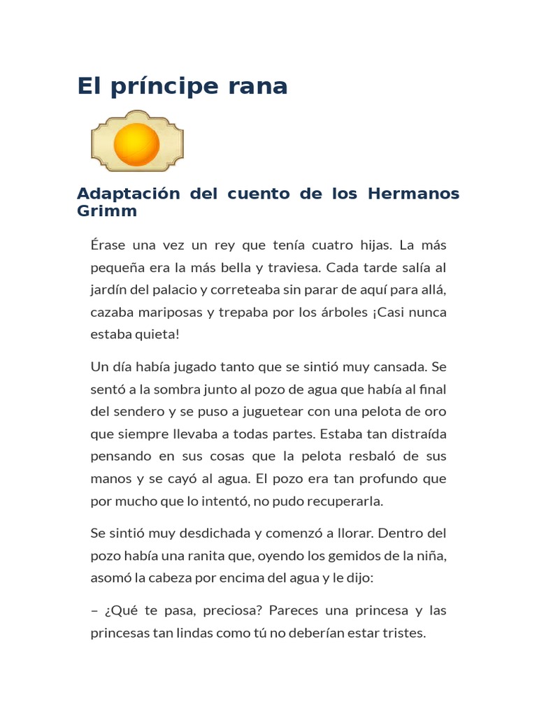 El Príncipe Rana | PDF | Ocio