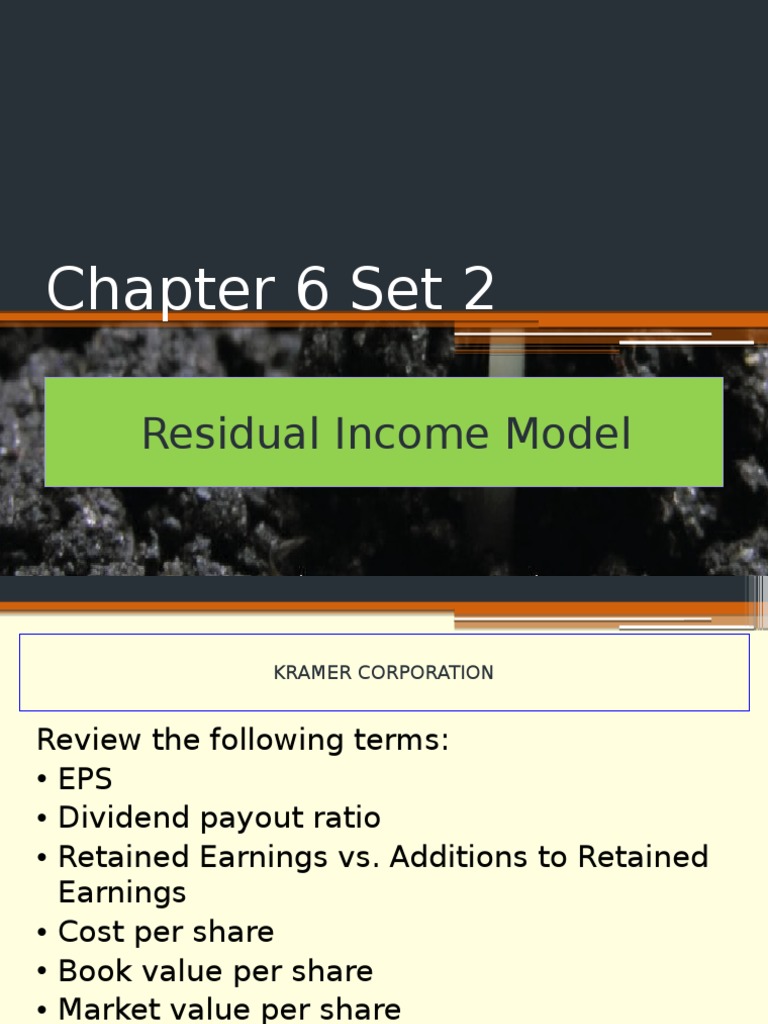 Chapter 6 Set 2 Residual Income Model | Download Free PDF | Equity ...