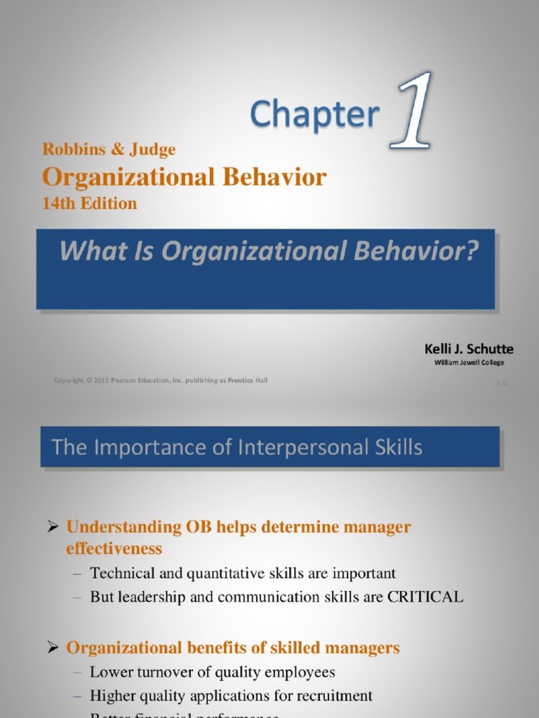 Organizational Behaviour Stephen Robbins 14Ed Chapter 1
