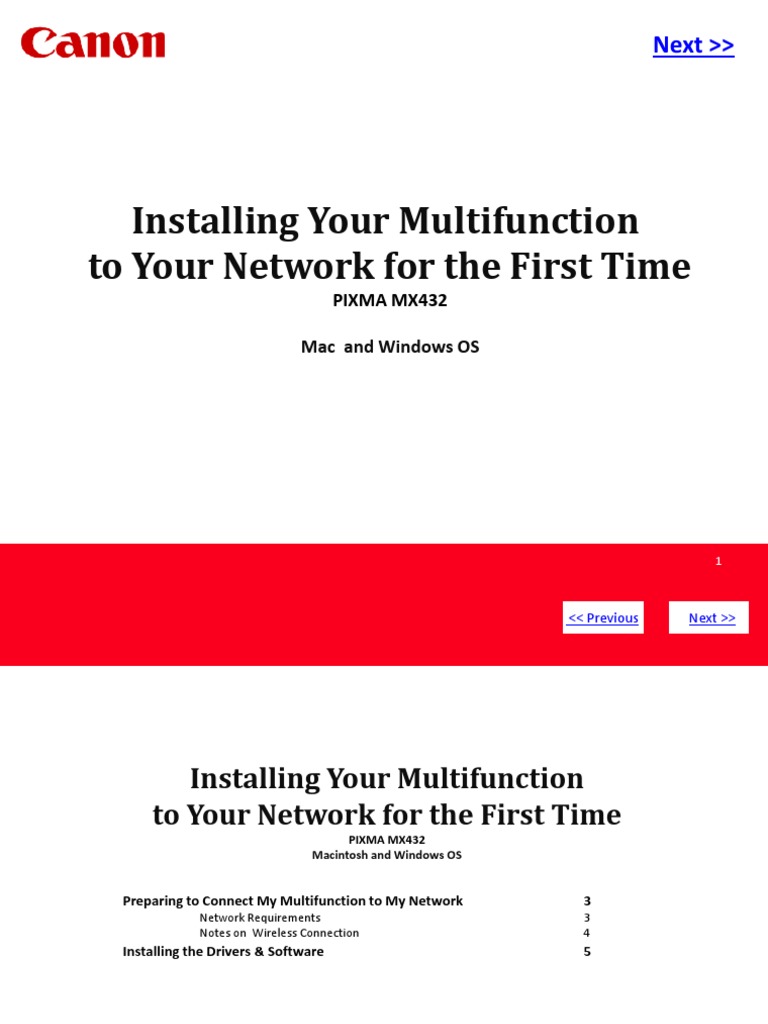 A Guide to Installing the PIXMA MX432 Wireless Multifunction Printer on ...