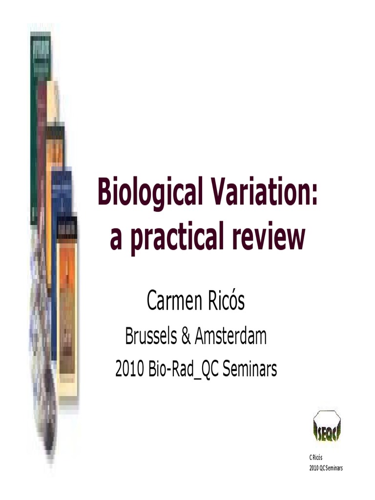 Biological Variation, A Practical Review, DR C. Ricos PDF | PDF ...