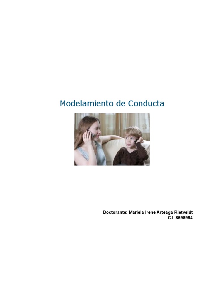 Modelamiento de Conducta | PDF | Comportamiento | Fobia