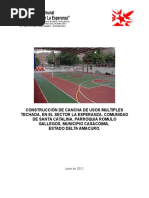 Cuáles Son Las Medidas de Una Cancha Múltiple | PDF | Pintar | Vóleibol