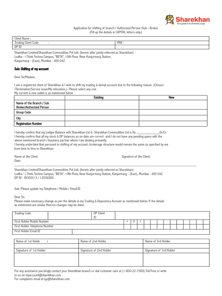 Branch Shifting Form | Communication | Telecommunications