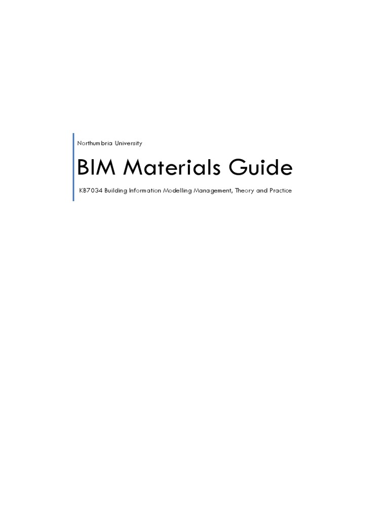BIM Materials Guide | PDF | Autodesk Revit | Building Information Modeling