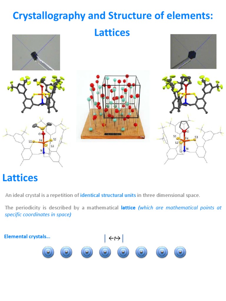 Crystallography and Structure of Elements: Lattices | PDF | Crystal ...