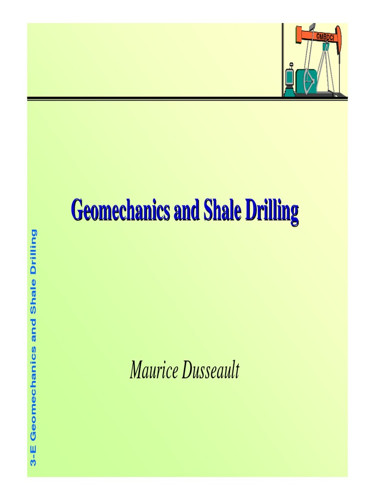 Geomechanics and Shale Drilling | PDF | Stress (Mechanics) | Materials ...