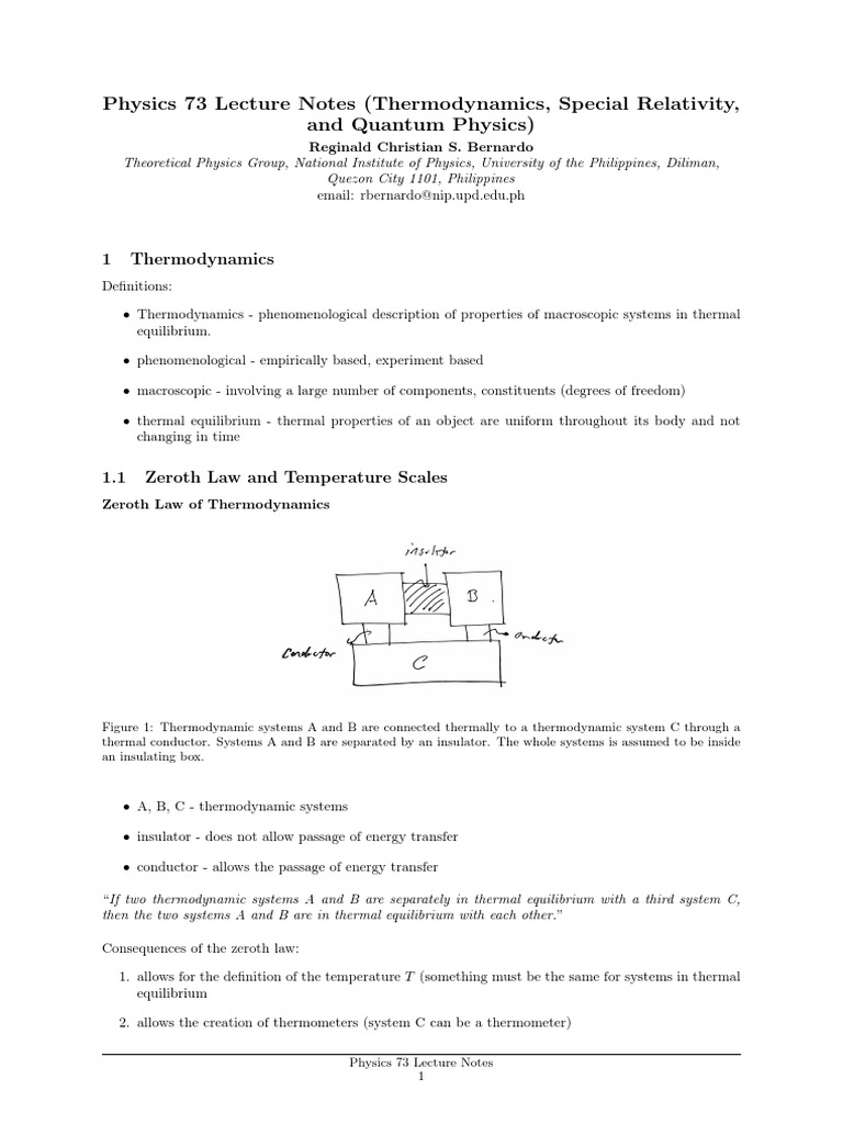 Lecture Notes | PDF | Gases | Heat Capacity