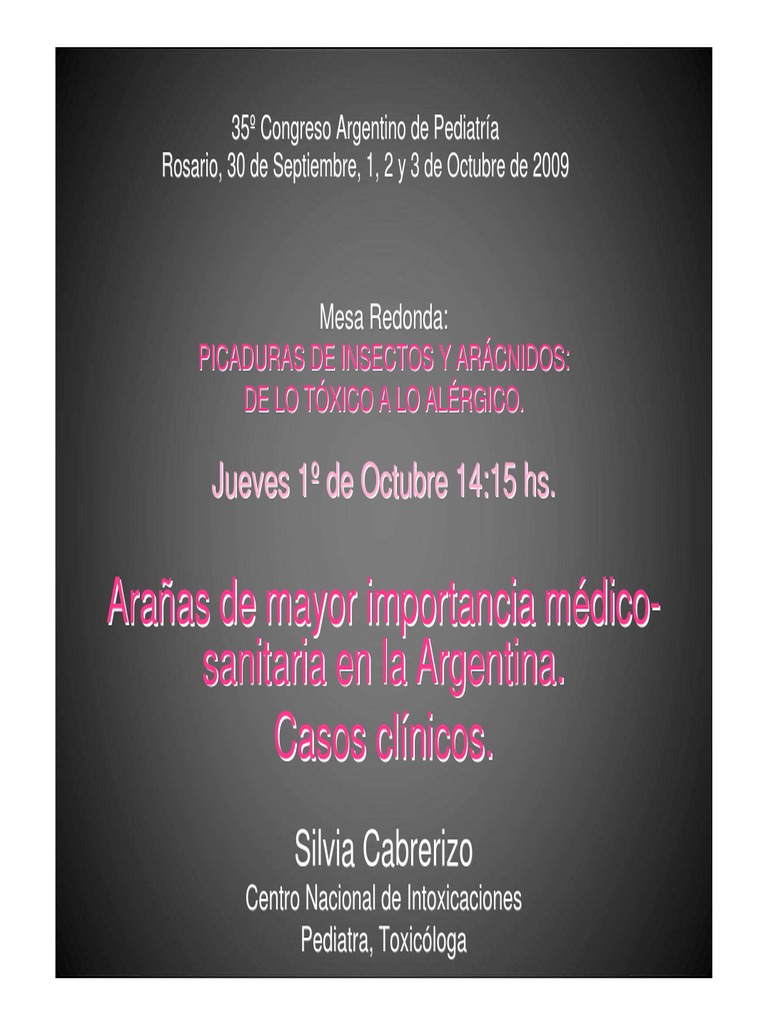Arañas - PDF - Dr. Mongi PDF | PDF | Araña | Especialidades Medicas
