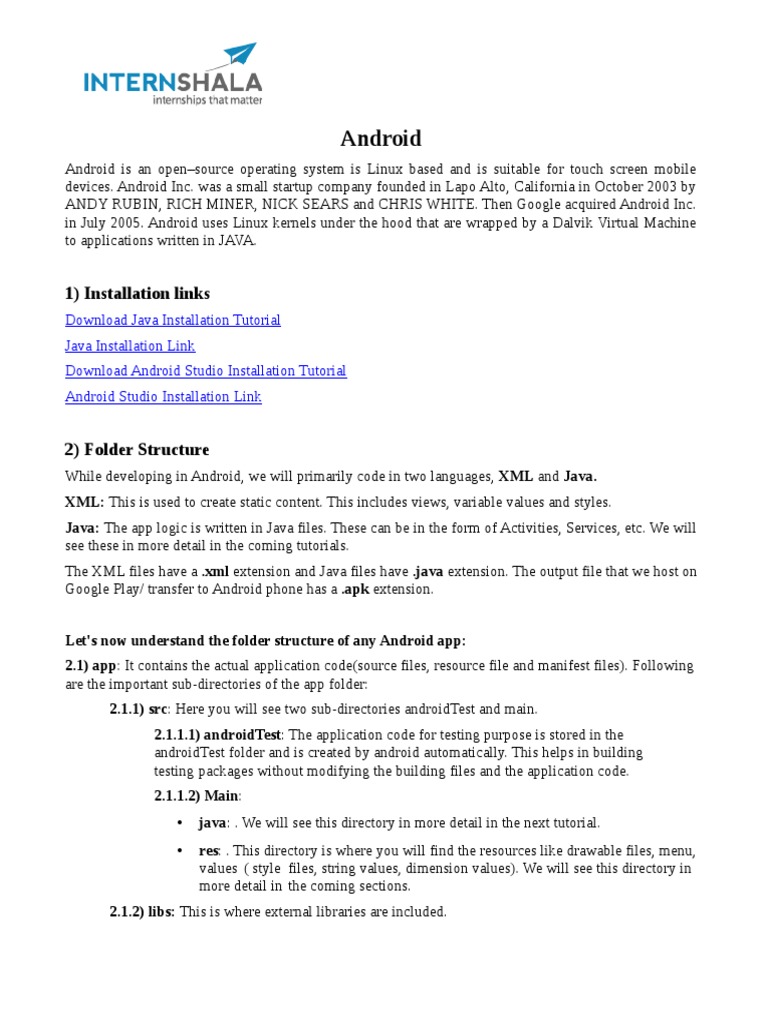 Android Summary PDF | PDF | Android (Operating System) | Computer File