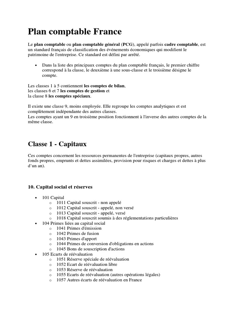 Plan Comptable PDF | PDF