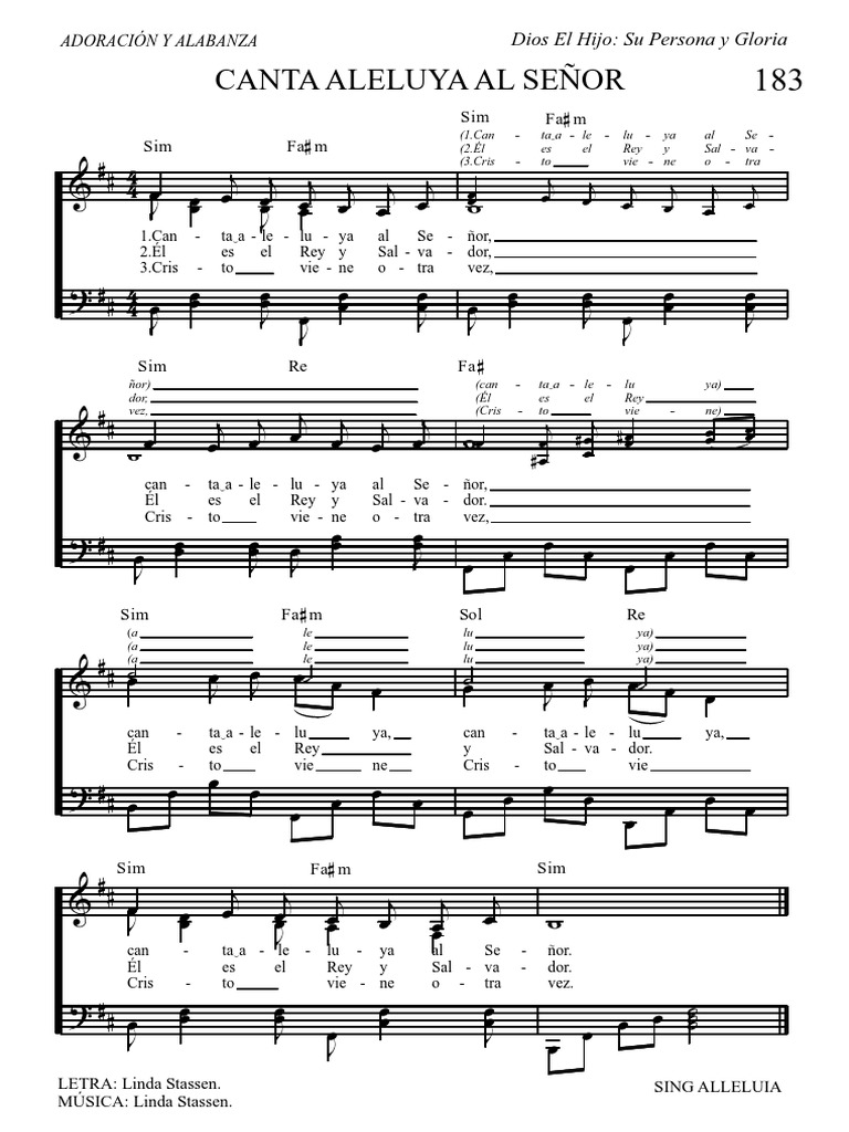 Canta Aleluya Al Señor PDF | PDF