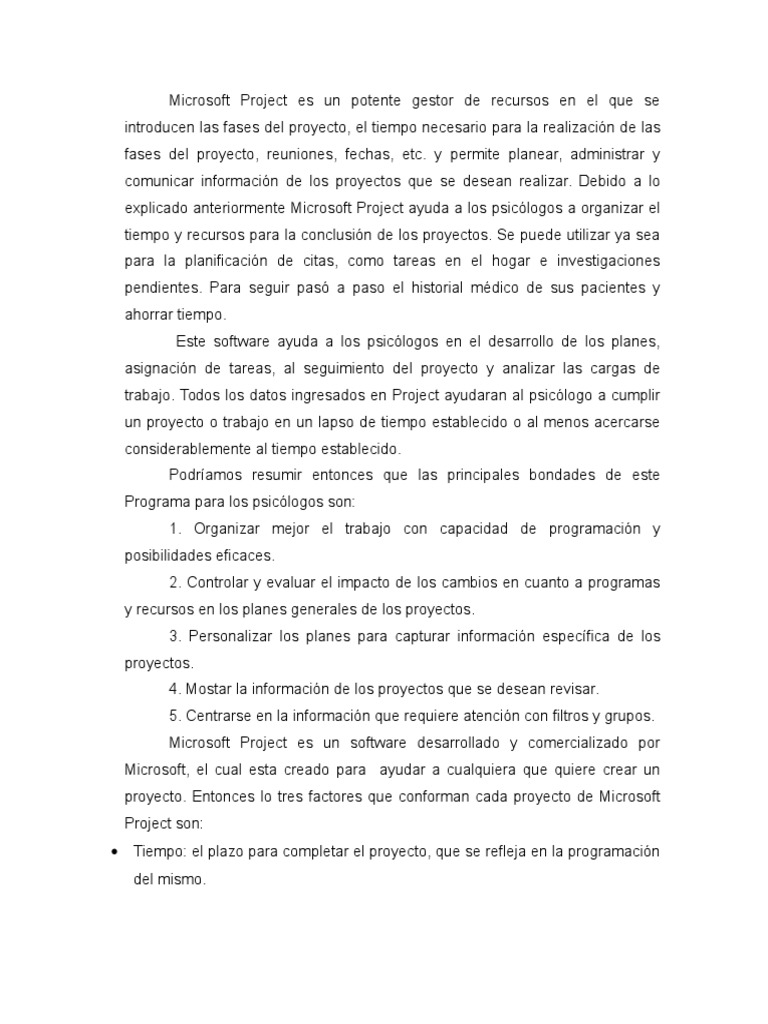 Project en La Psicologia | PDF