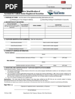 Special Form of Request For Payment of United States Savings and ...