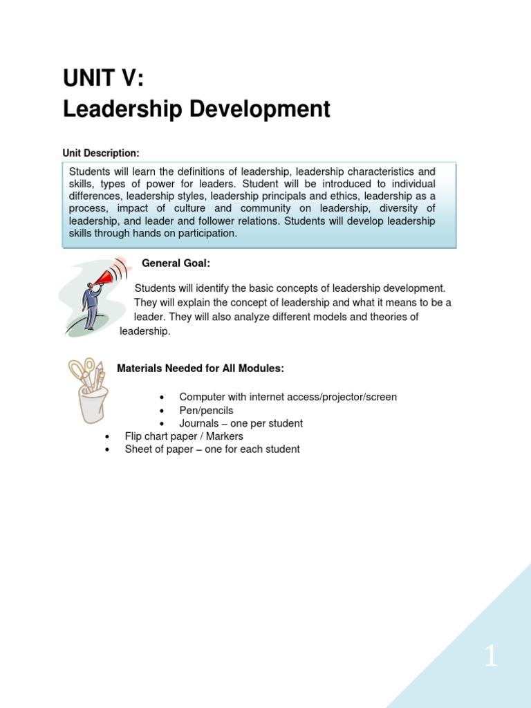 Unit 5 Leadership Version 2 | PDF | Leadership | Psychological Concepts