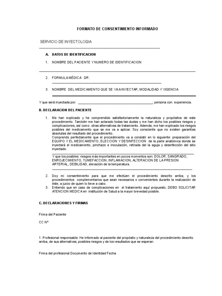 Formato de Consentimiento Informado
