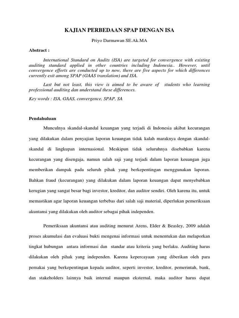 Kajian Perbedaan Spap Dengan Isa | PDF